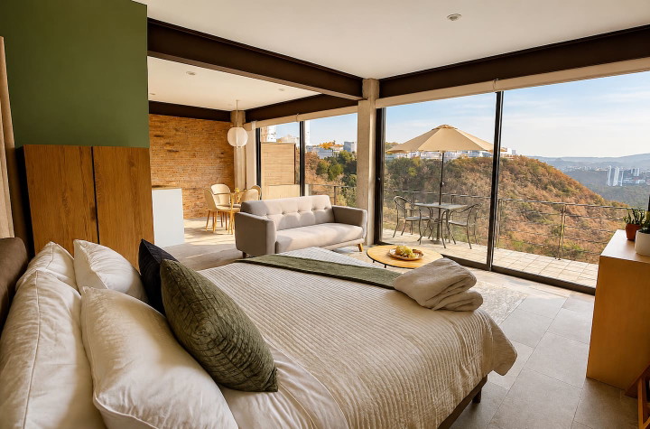 Loft Moderne | Vue Sur La Nature, Climatisation - Santiago de Querétaro