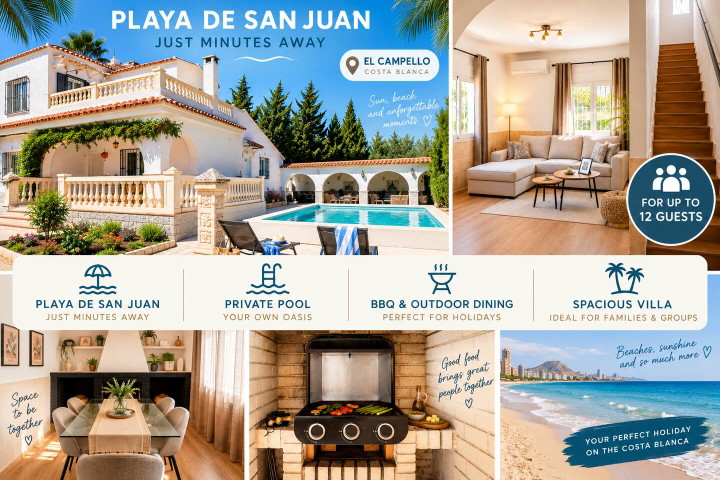 Playa De San Juan 5 Mins Away | Private Pool And Bbq - Alicante