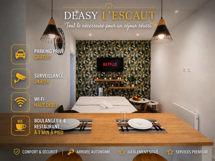 Deasy L'escaut  Premium  Parking Privé Gratuit - Cambrai