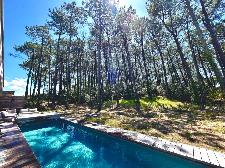 Villa Contemporaine Avec Piscine 12x3 Vue Forêt - Seignosse