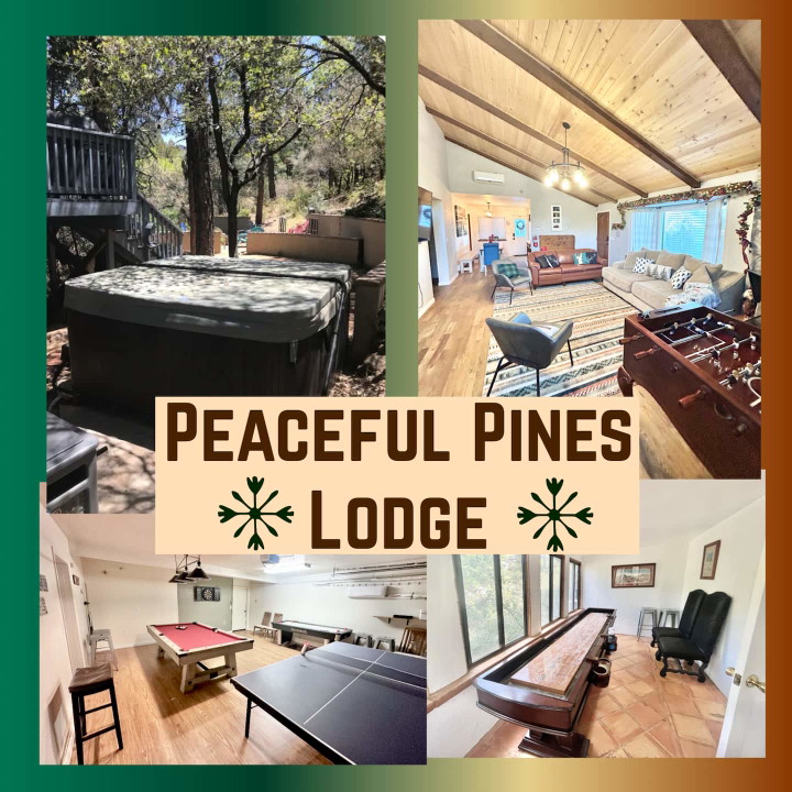 Peaceful Pines Lodge-2 Game Rooms,hot Tub,evchrgr - Prescott, AZ
