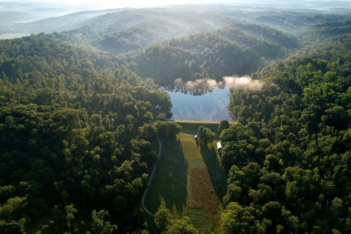 Private 12 Acre Lake, 80 Acres & Heated Game Barn - Brown County, IN