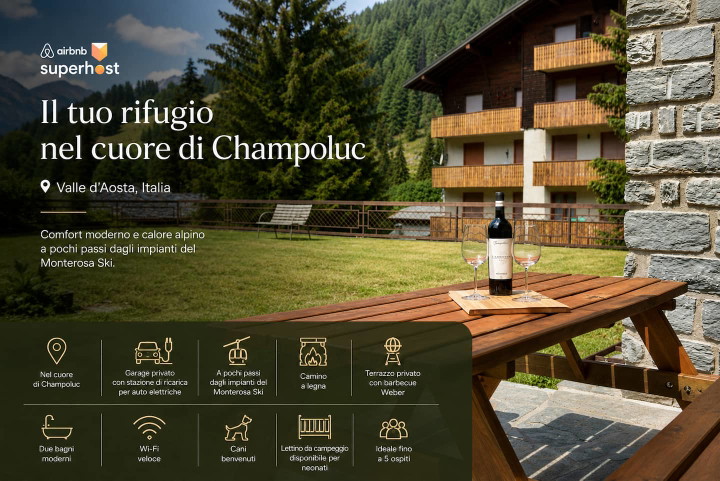 Centro Champoluc Terrazzo Bbq Garage Privato - Champoluc