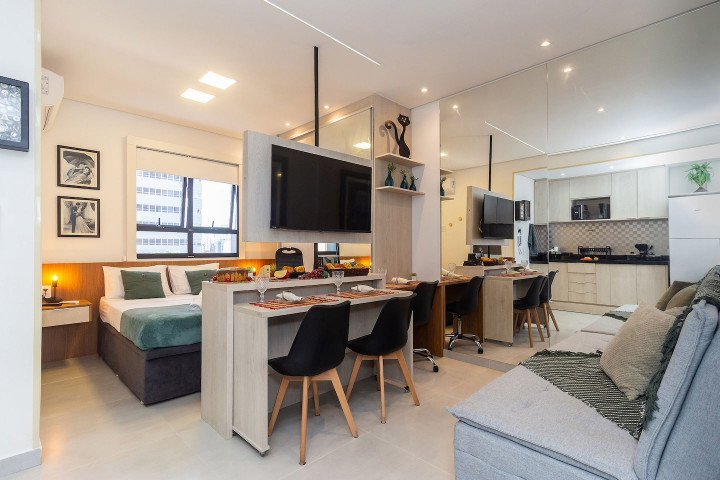 Appartement Dans Le Centre De Sbc Avec Climatisation, Garage Et Piscine - Santo André
