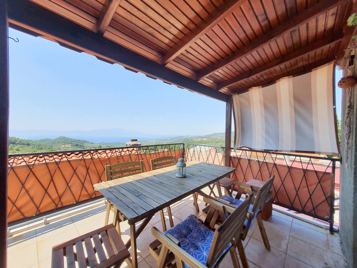 Aegean Sea View Terrace | Pingala Köy Evi Azul - Behram
