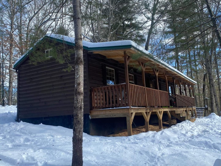 Cabaña De Troncos En Las Montañas Del Río Mills, N. C. - Sierra Nevada