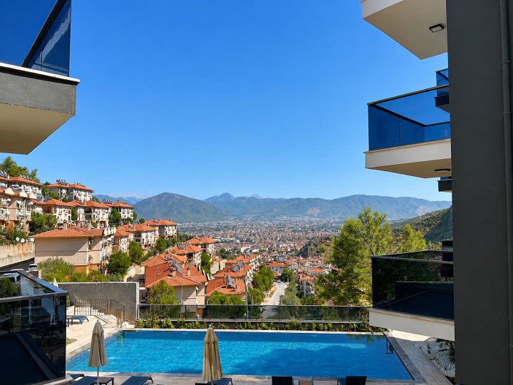 Havuzlu Modern Daire | Muhteşem Fethiye Manzarası - Ölüdeniz