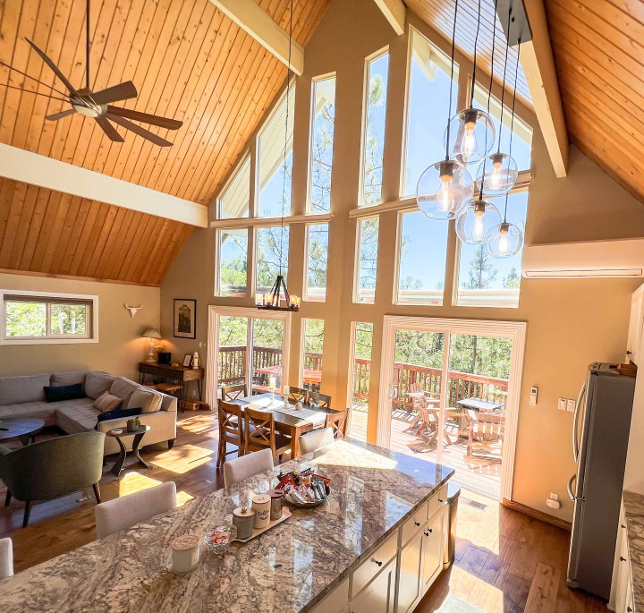 Secluded Creekside A-frame | Game Room + Views - Crestline, CA