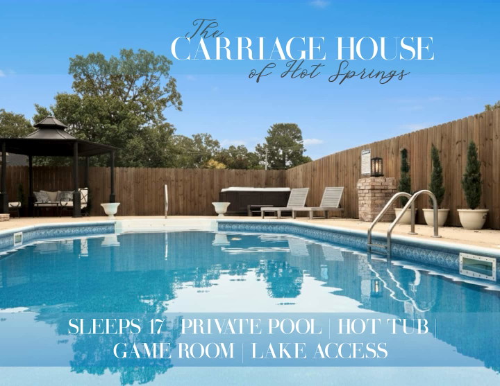 Lake Hamilton Carriage House 5br|3.5ba Sleeps 17! - Lake Hamilton, AR