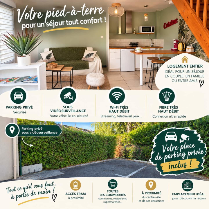 House On The Garden Side 35 M2 And Its Parking - Reims
