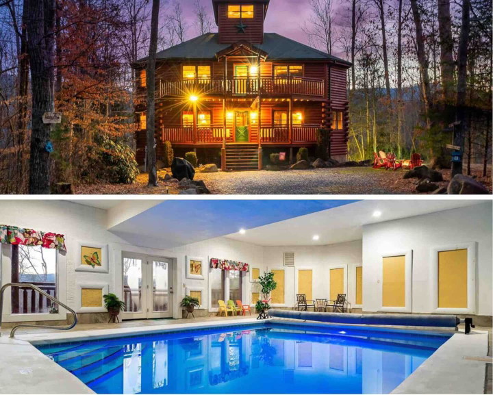 Fall In The Smokies Private Pool Hot Tub Theater! - Tennessee