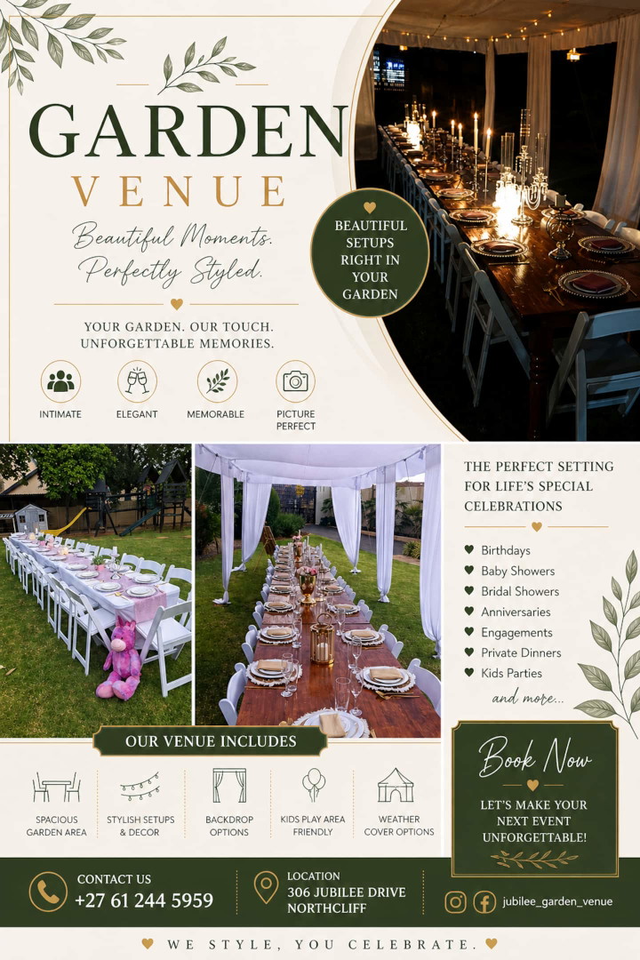 Jubilee Functions Venue - Randburg