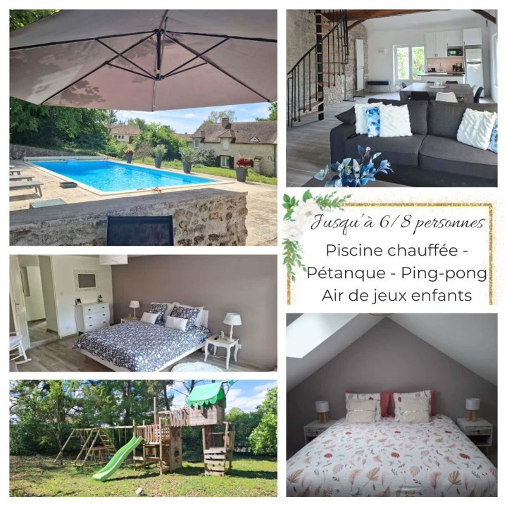 Calme, Nature, Piscine Chauffée, Pétanque - 8pers - Essonne