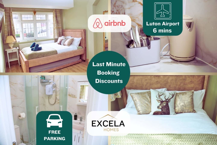 Luton Airport 68 Mins|free Parking| Sleeps 4 | Ac - London Luton Airport (LTN)